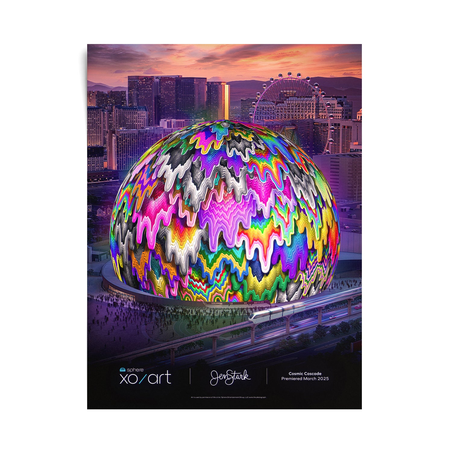XO/Art Poster Cosmic Cascade by Jen Stark – Sphere Store